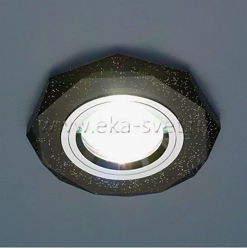 Встраиваемый точечный светильник Elektrostandard 8020 MR16 BK/SL черный/серебро