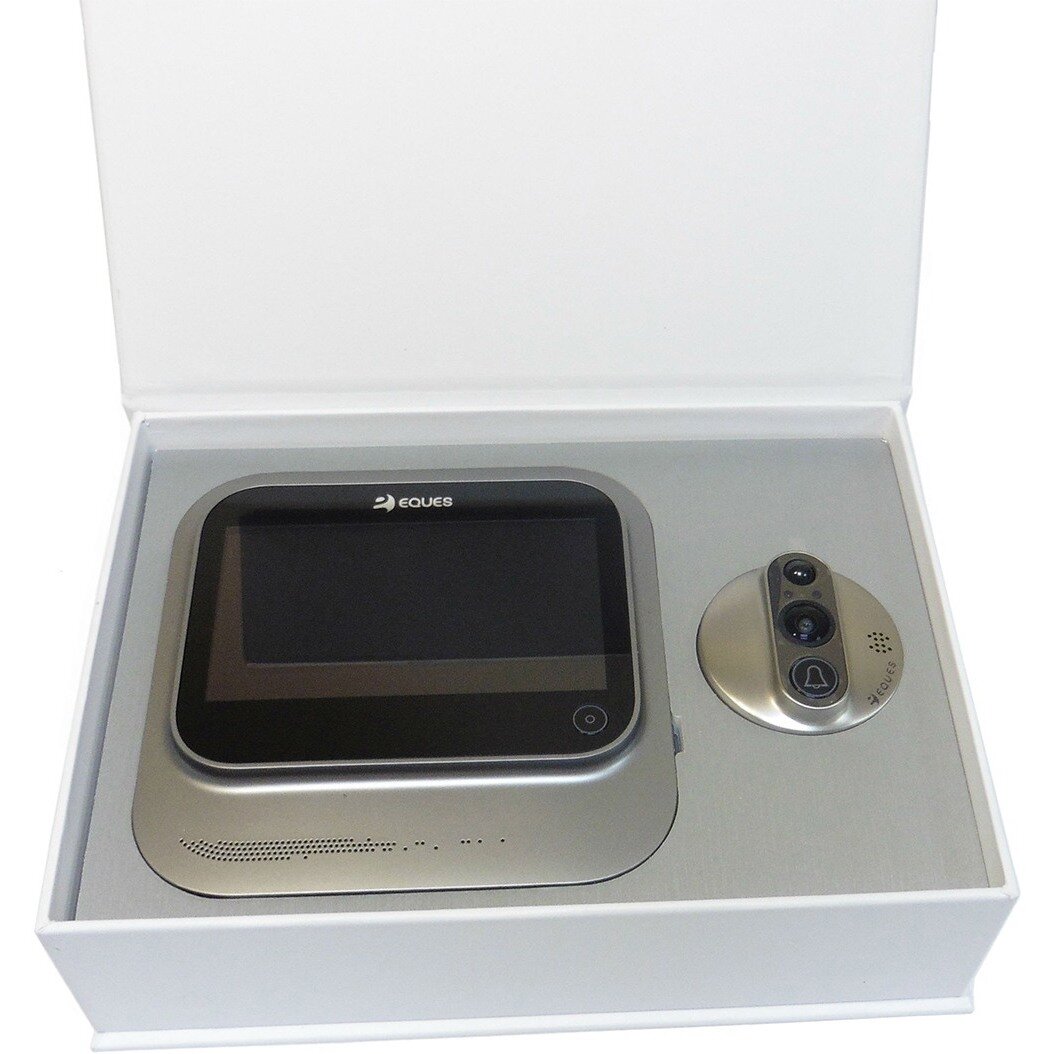 Видеоглазок Eques R26S с датчиком движения, записью видео, WI-FI, серебристый