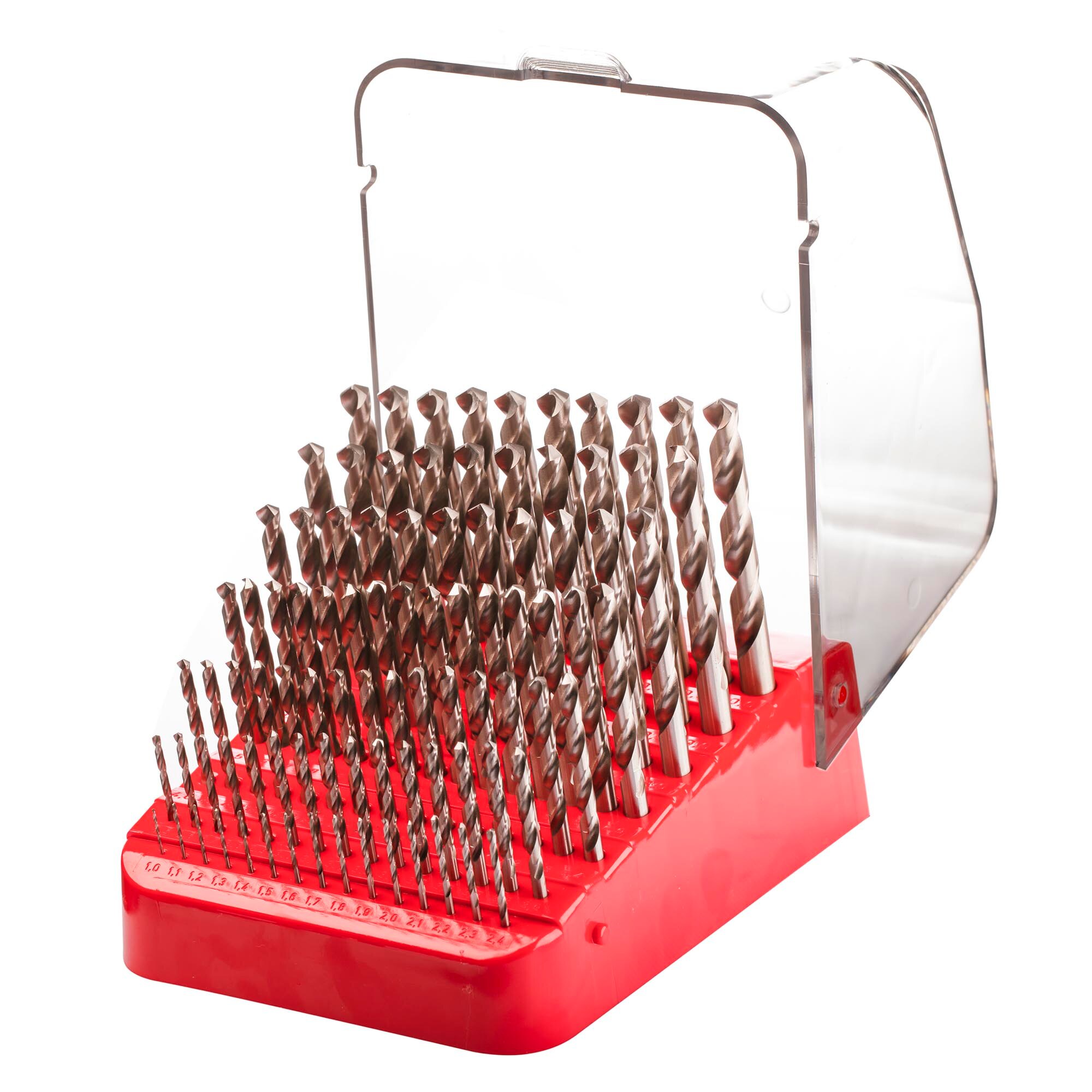 Набор сверл по металлу H-Tools 1-10мм 91шт HSS-G 135° DIN338 214223TXHT