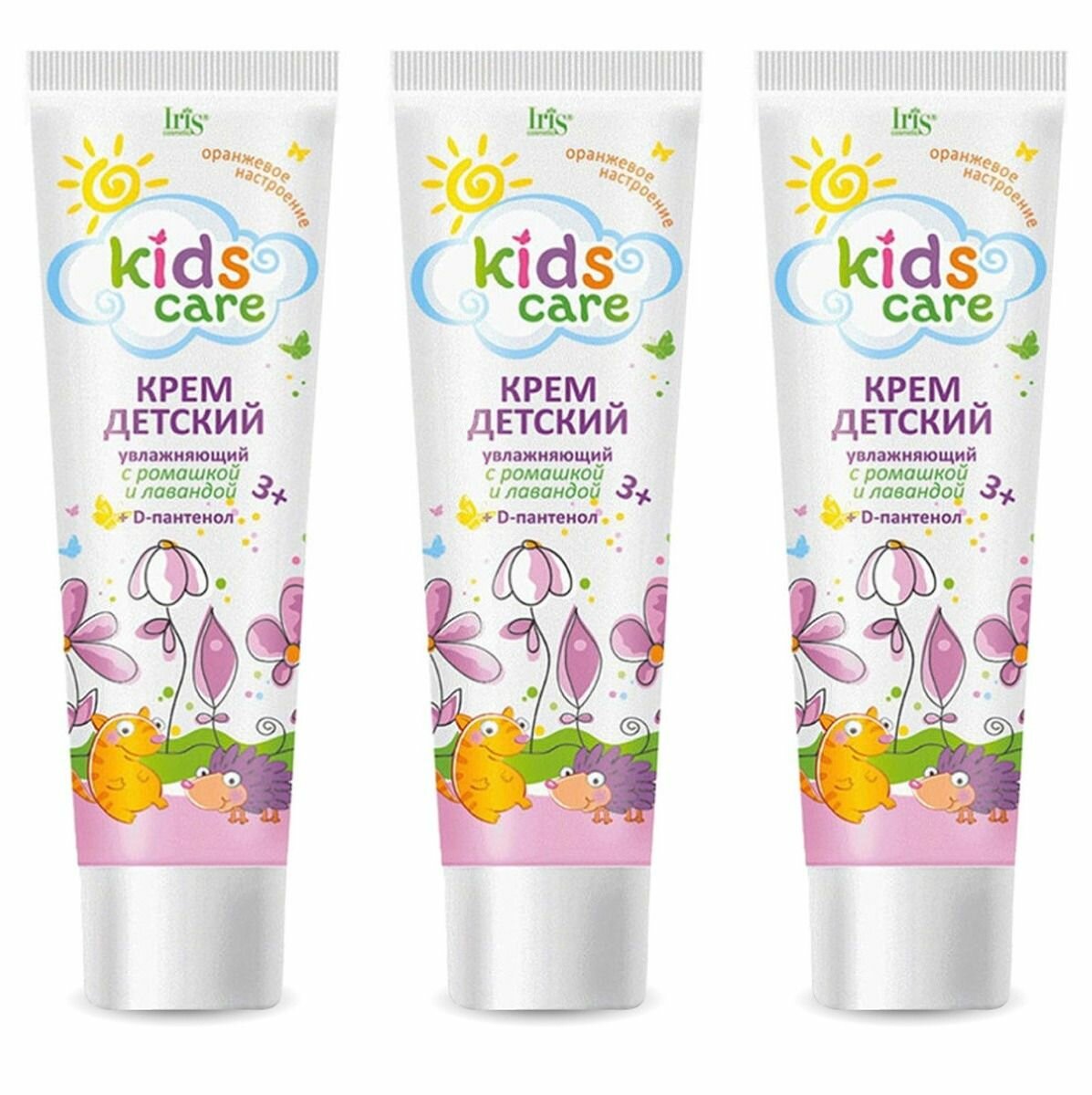 Iris cosmetic Крем Увлажняющий с ромашкой и лавандой 100 мл, 3 шт