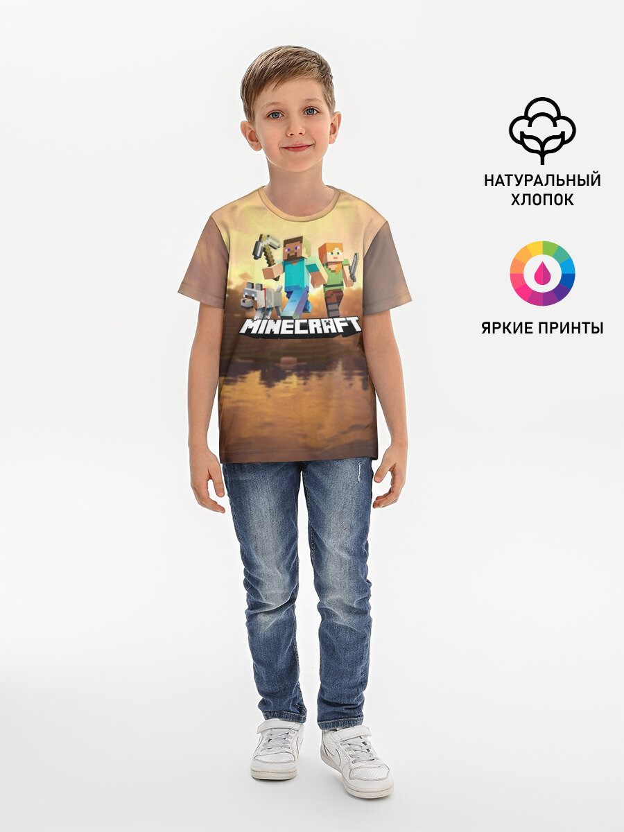 Футболка хлопковая детская Minecraft / Майнкрафт