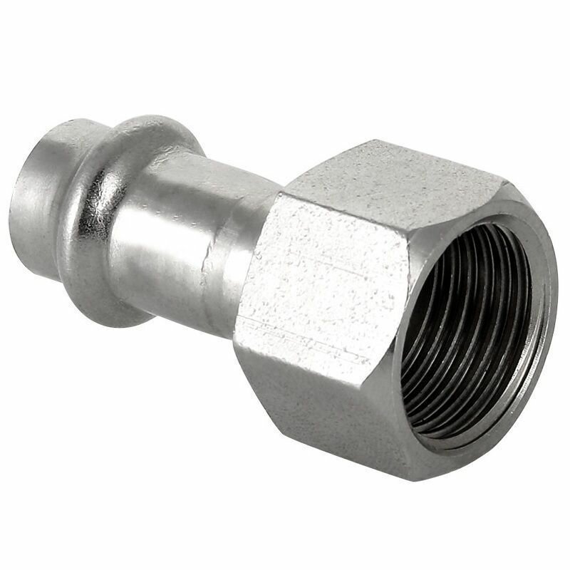 Переходник пресс-резьба внутренняя 22-1", сталь нержавеющая, WAAG Heavy Inox