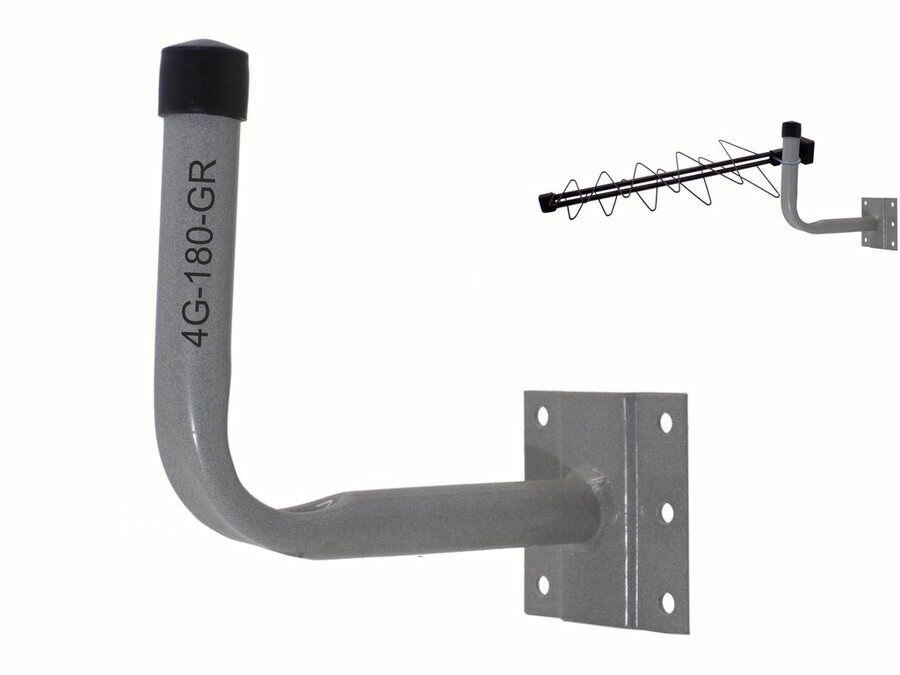 Кронштейн антенный серый; вылет 0,18м, диаметр 22мм