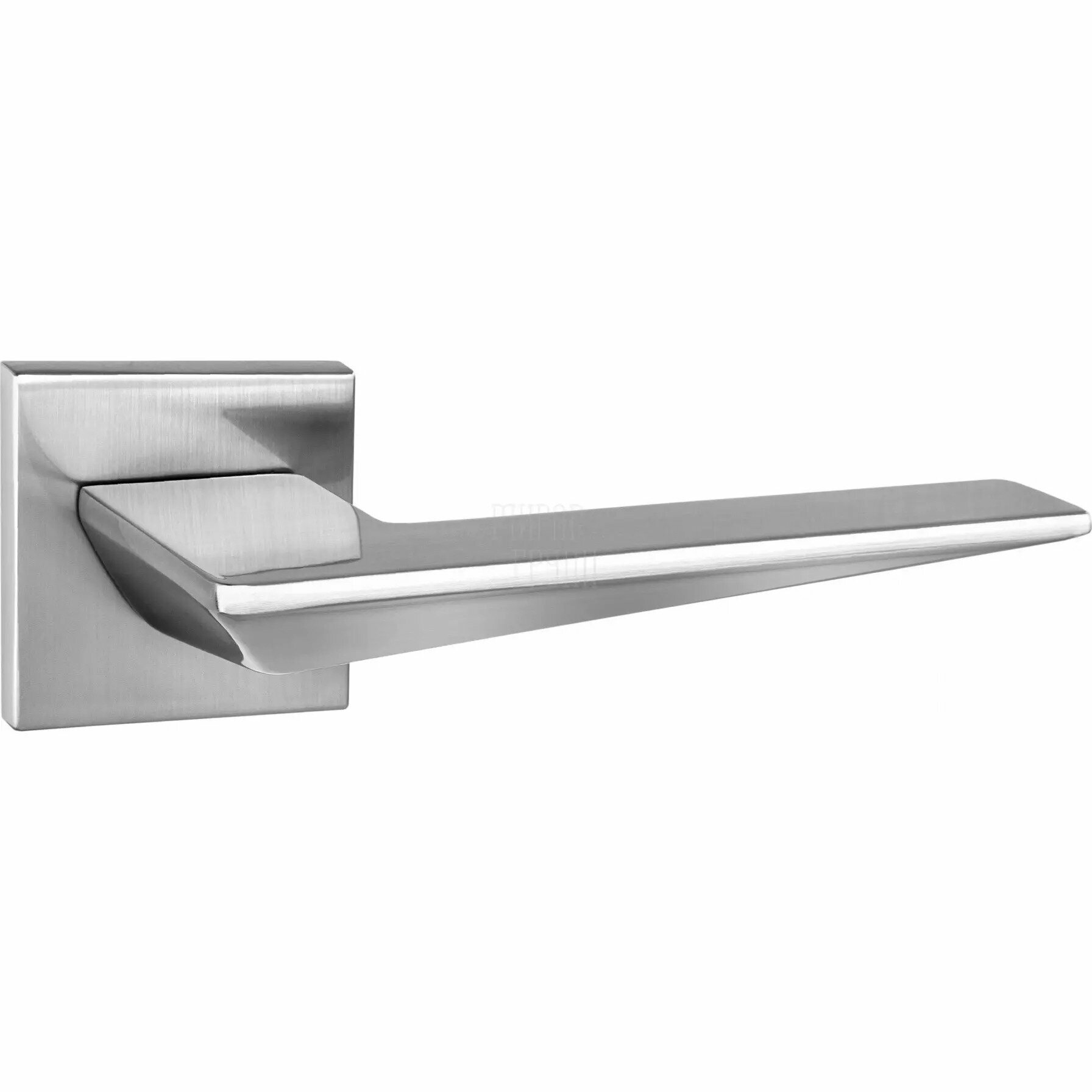 Дверные ручки Renz (Ренц) "Кроне" INDH 320-03 slim на квадратной розетке матовый никель