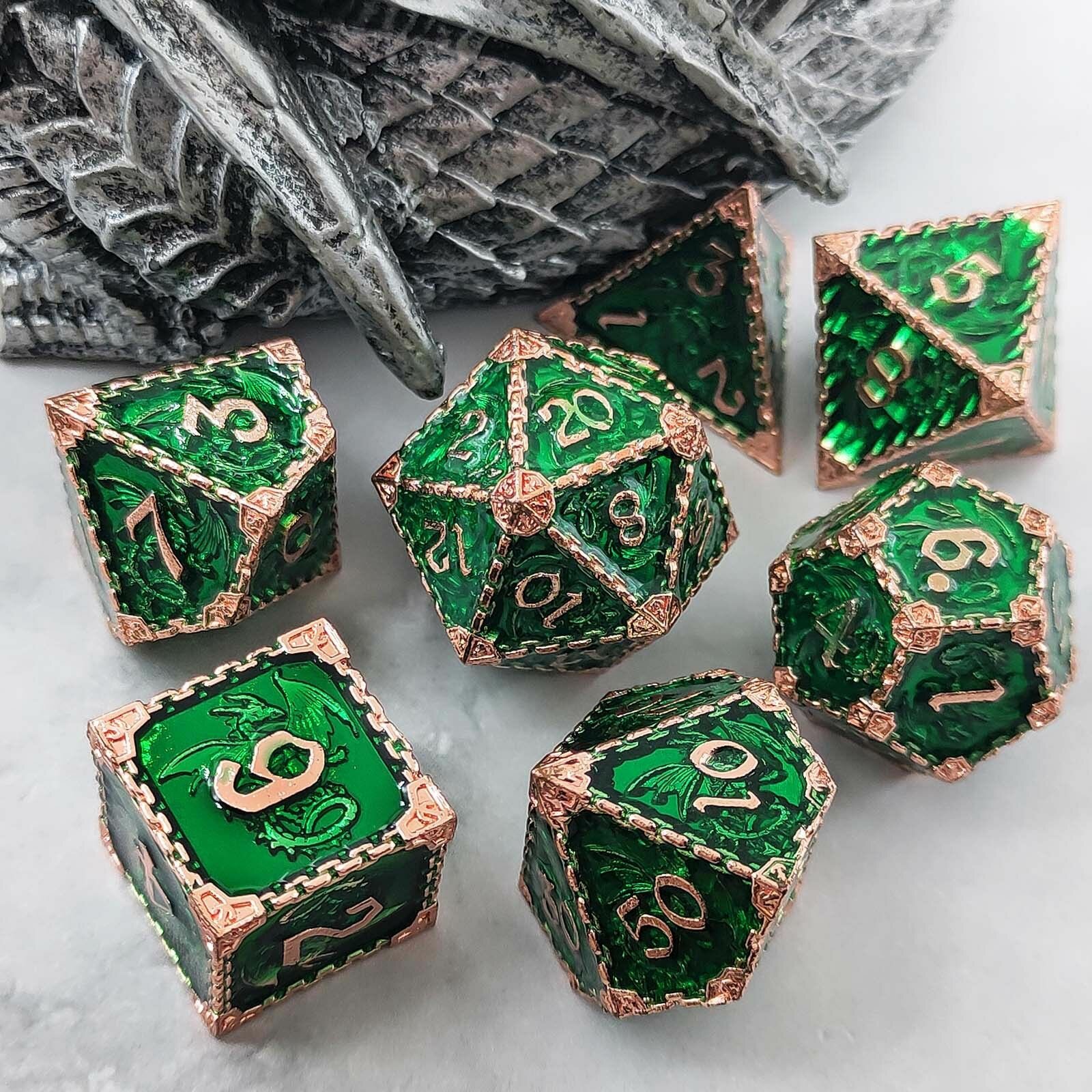 Кости игральные для Dungeons & Dragons, кубики для DnD и настольных ролевых игр (дайсы ДнД) 7 шт