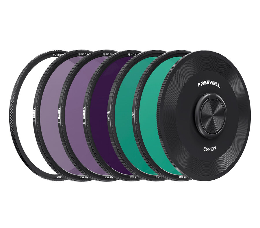 Комплект фильтров Freewell M2 Magnetic Quick Swap 5-pack 82mm: ND8, ND64, ND1000, CPL, UV, нейтрально-серый, набор