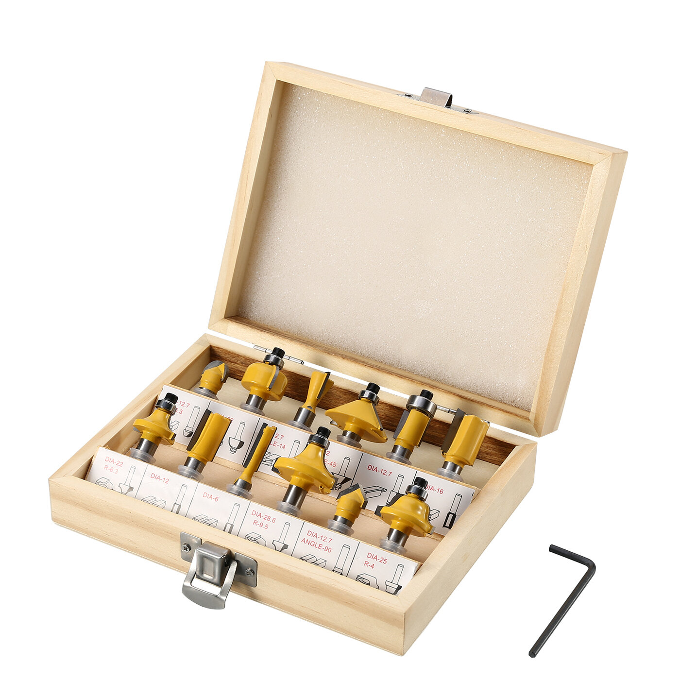 Набор фрез DEKO RBS12 (8 мм, 12 предметов)