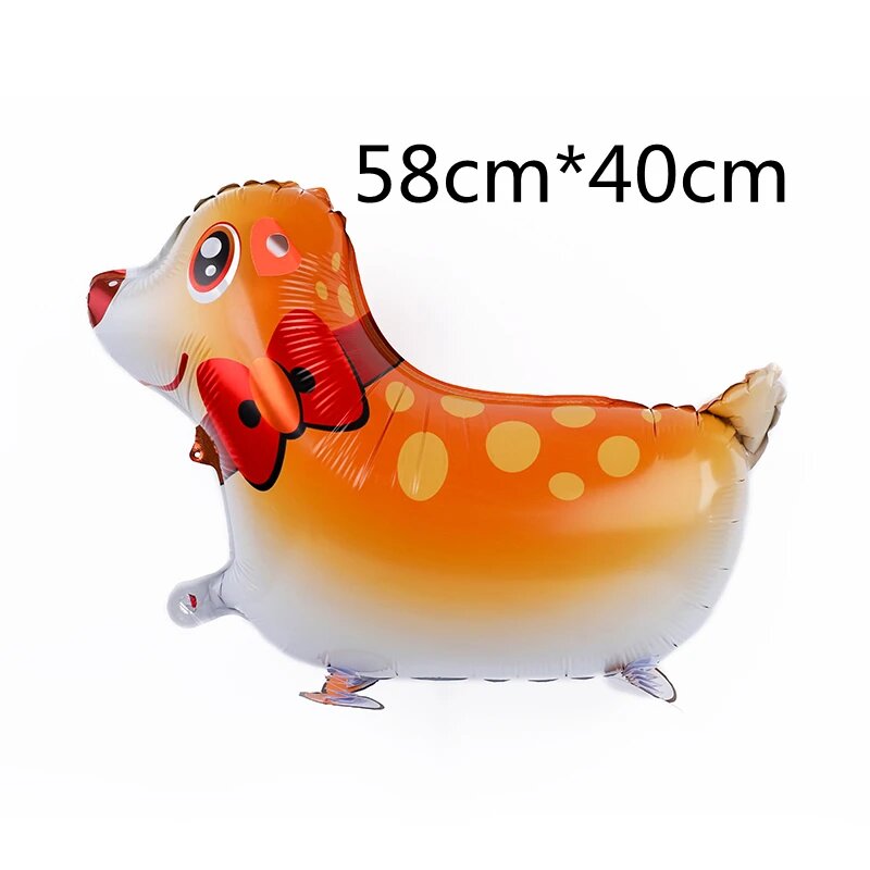 Оранжевый гелиевый шар-собака 58x40см, Color: M