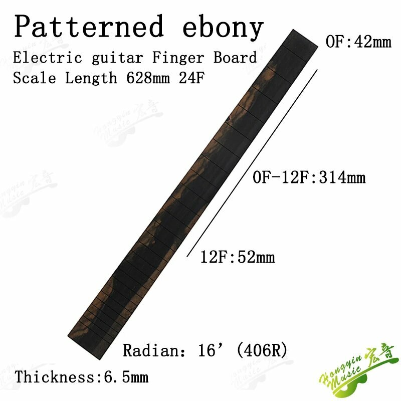 Африканский эбонит для грифа гитары Scale Length628mm24F