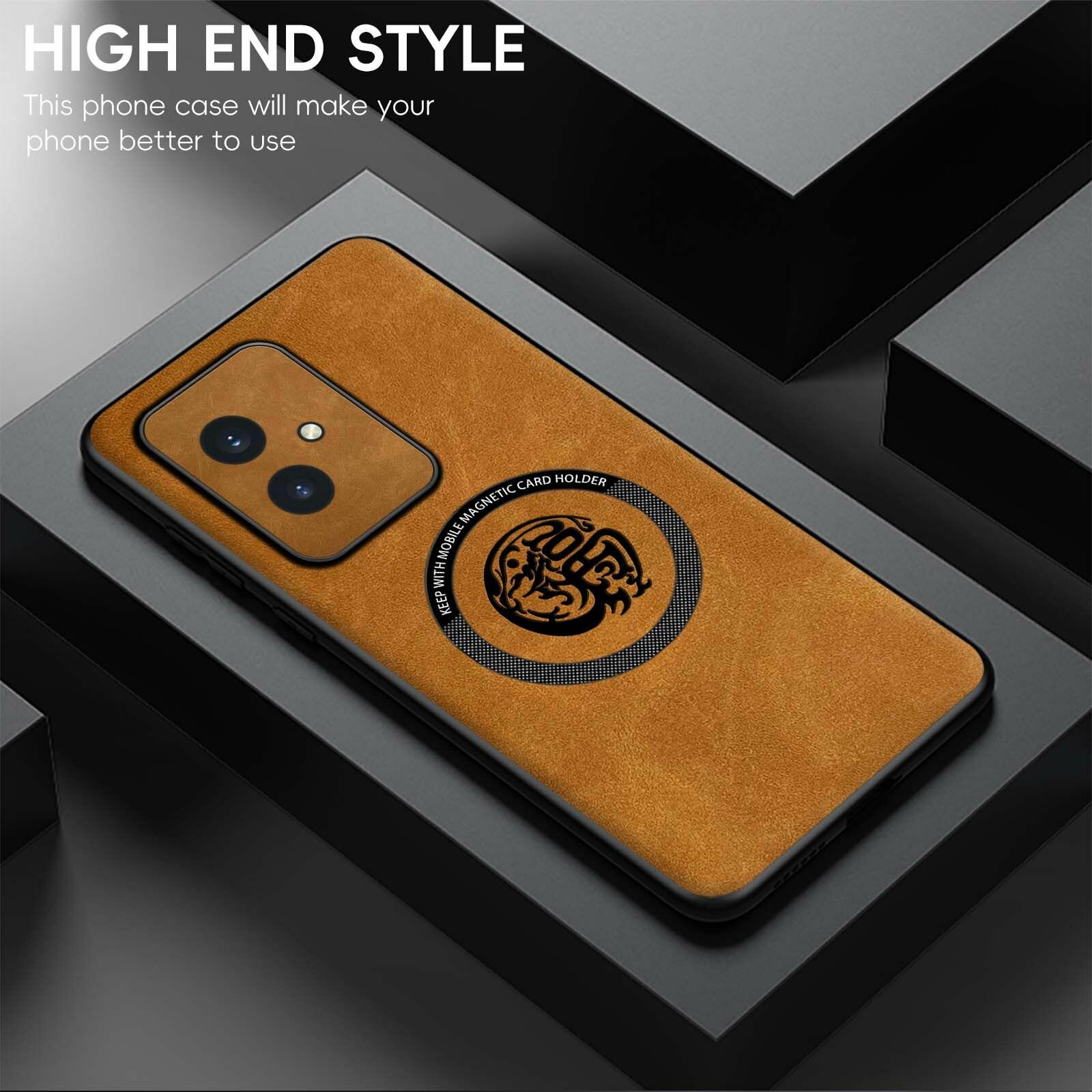 Чехол для смартфона Honor 100 / Хонор 100 Роскошная кожа magsafe противоударный , Защита от падения, Корпус мобильного телефона с защитой камеры
