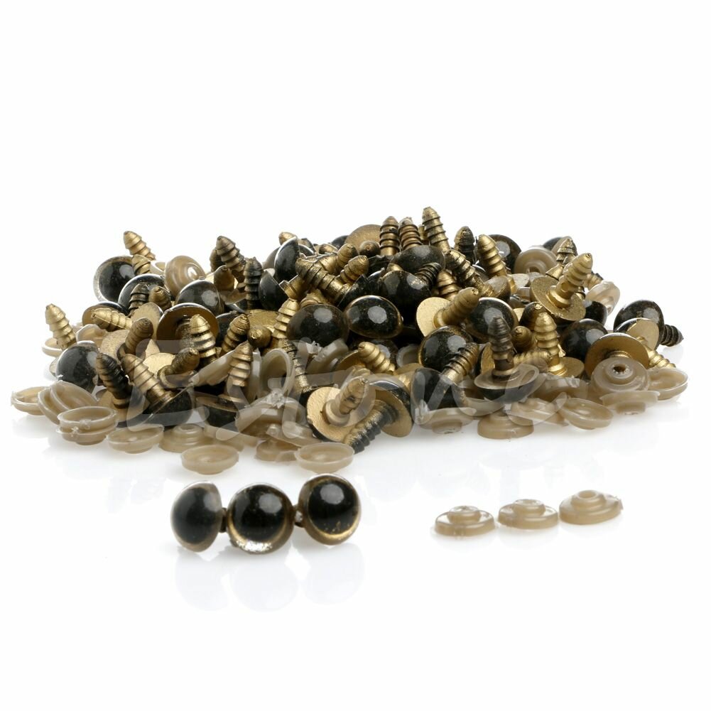 1 набор из 100 шт, 10 мм DIY toy art eye gold