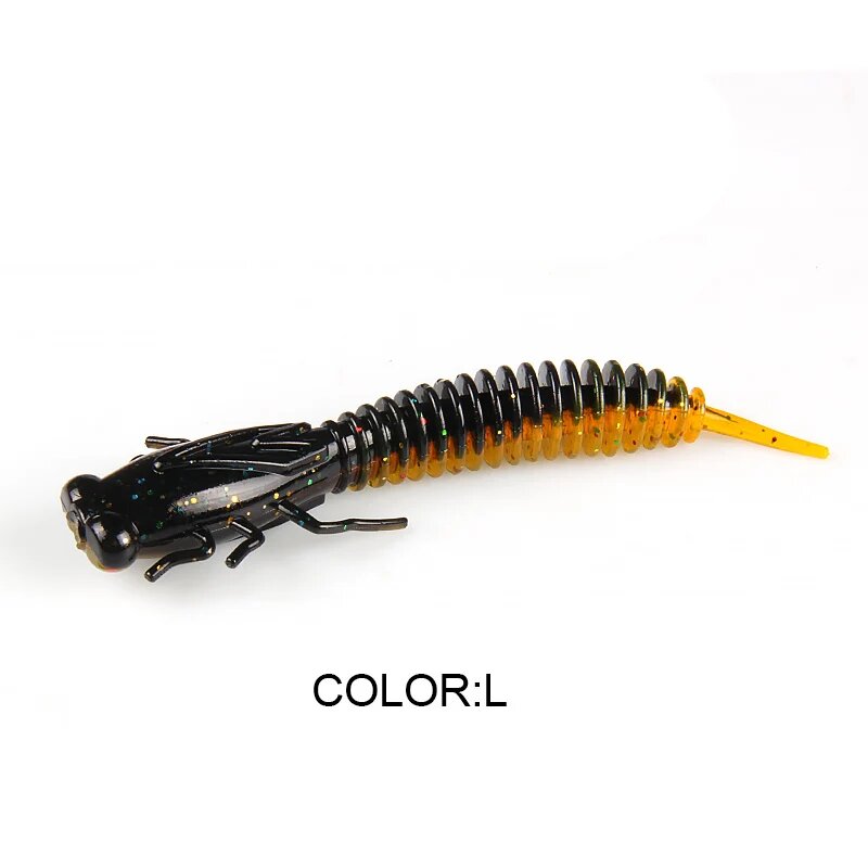 BEARKING Larva силиконовые приманки 10 шт. Черный, L