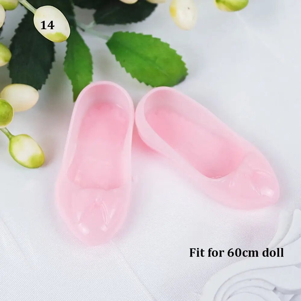 Розовые туфельки для кукол 60 см, Color: 14