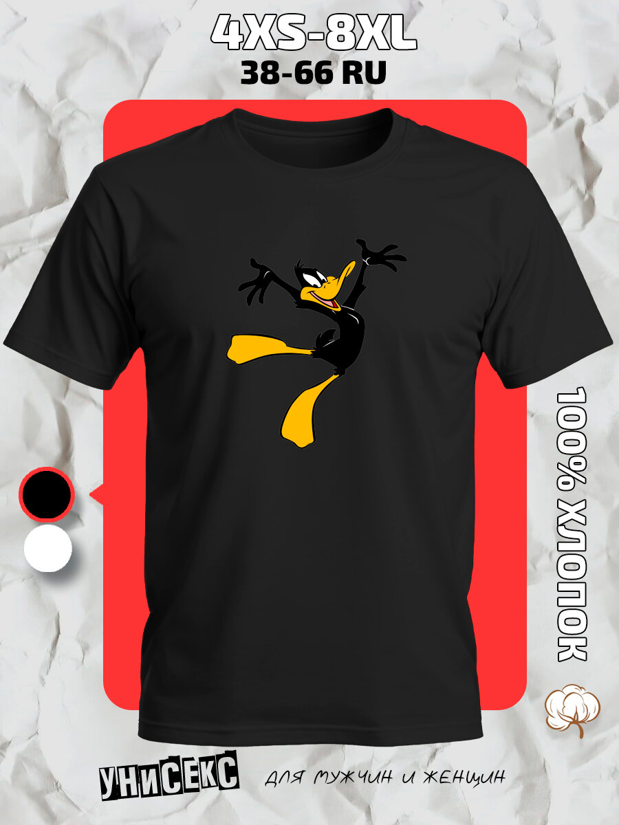 Футболка с принтом даффи дак daffy duck утка