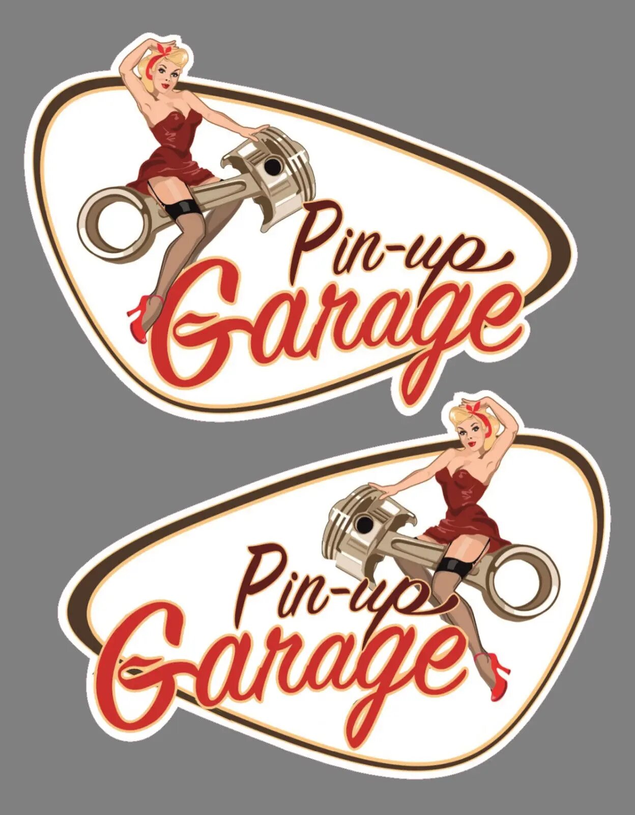 Pin Up Garage Old School наклейка Bobber Cafe Racer ретро наклейка высокого качества ПВХ Width 8cm