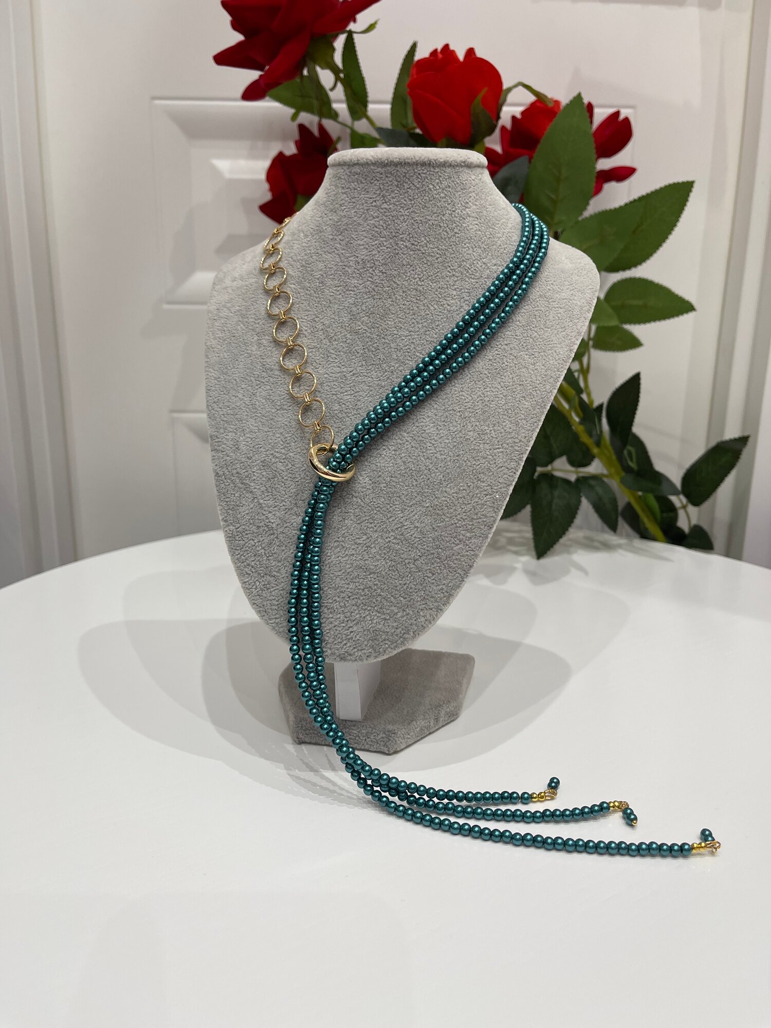 Колье, жемчуг имитация