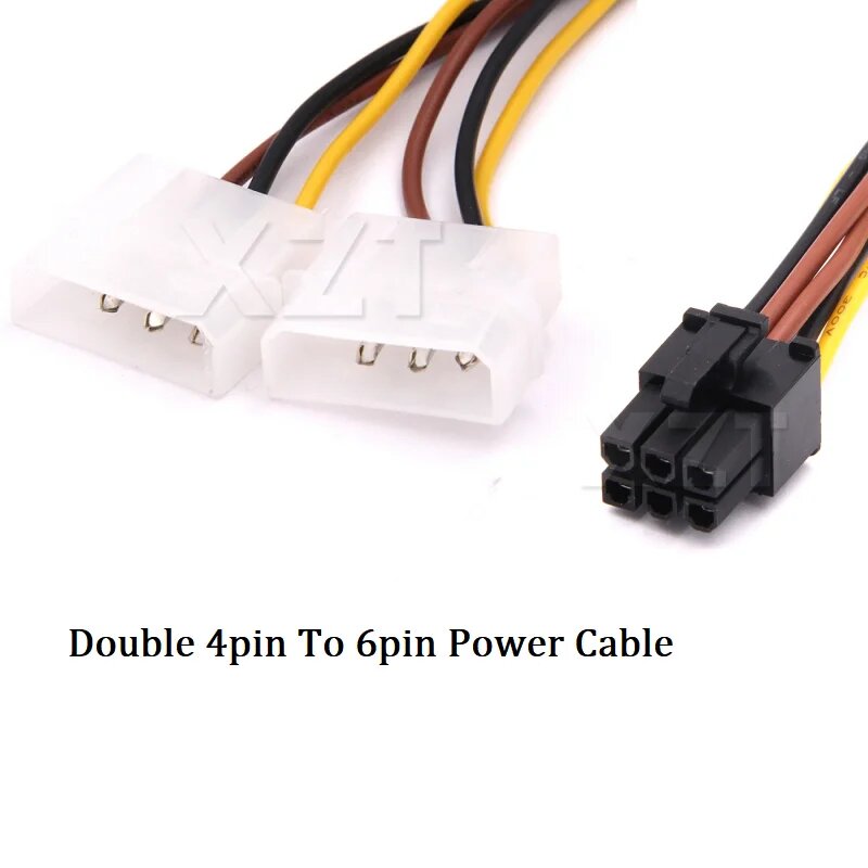 Кабель питания для видеокарт Molex Double 4pin To 6pin