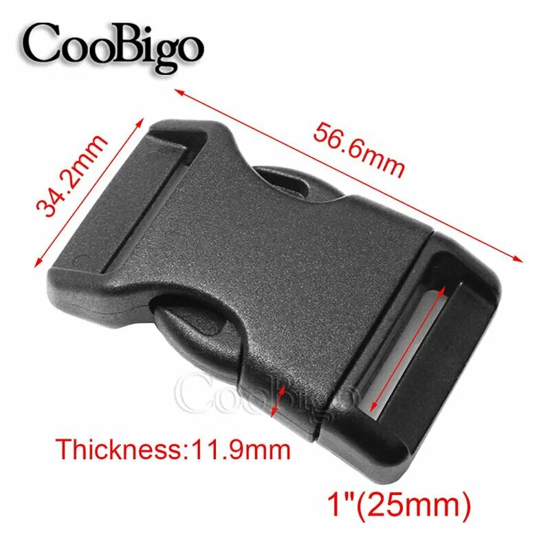 Пряжка быстроразъемная CooBigo черная 25 мм
