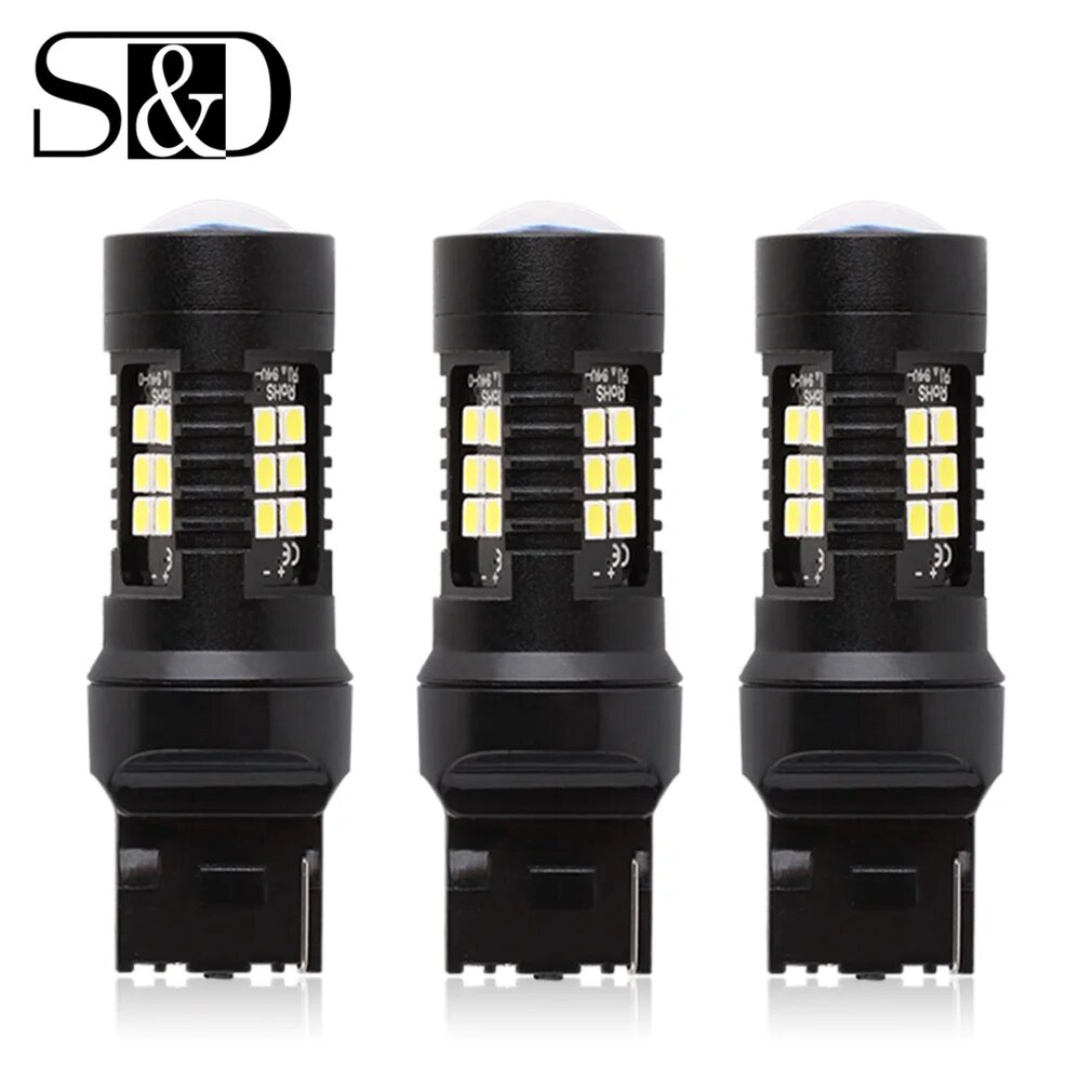 T20 W21W LED W21/5W LED WY21W 7440 7443 Светодиодная лампа T25 3157 P27/7W Автомобильный стоп-сигнал заднего хода указатель поворота Белый Красный Желтый 12 В белый, T20 7440 W21W