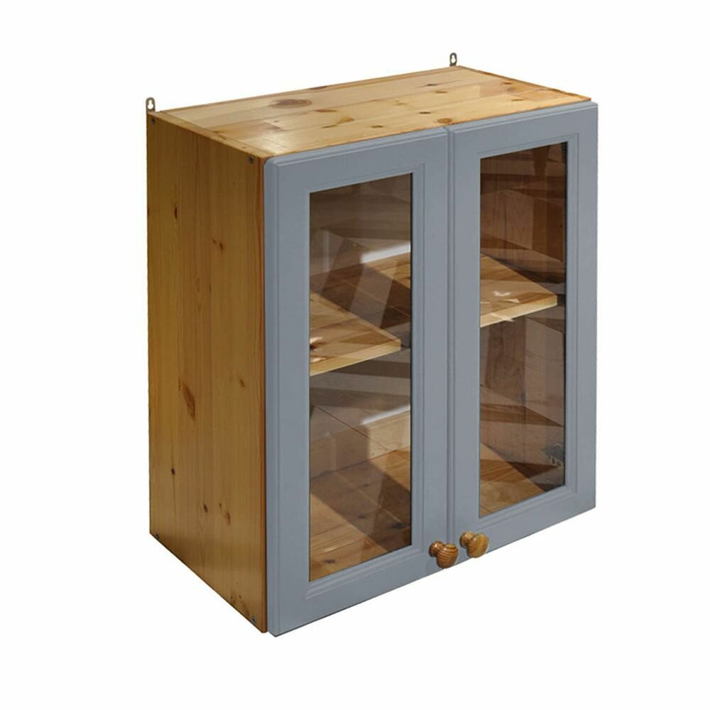 Кухонный модуль навесной, шкаф распашной со стеклом. Кухня Платина 60х32х74 см. пл-261