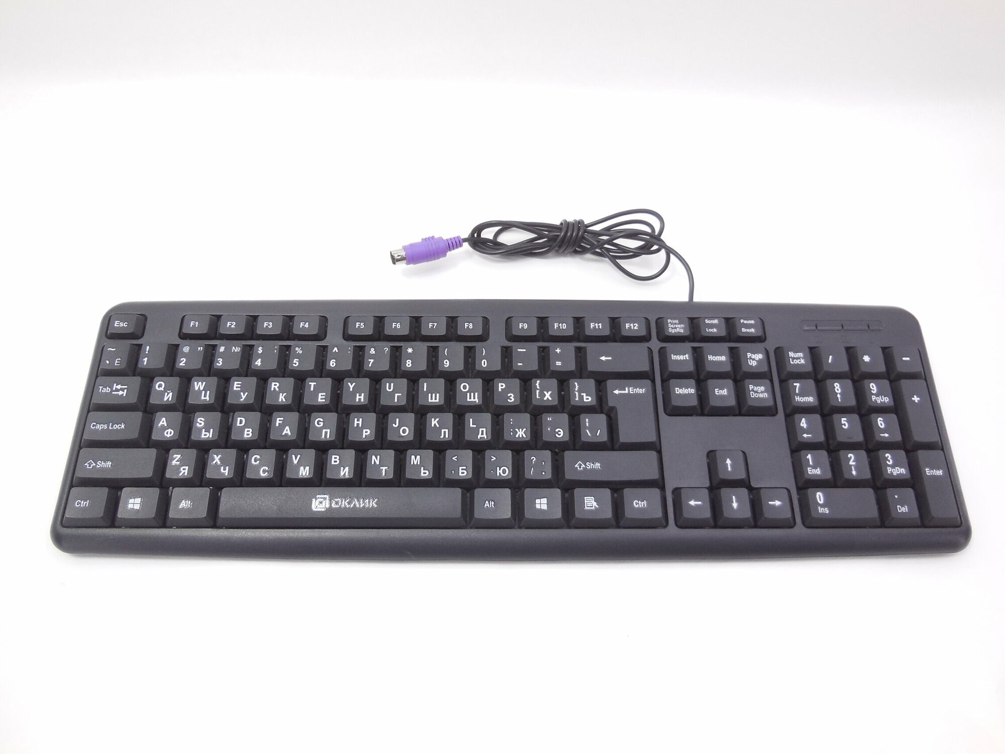 Клавиатура Oklick 180M Black проводная, PS/2
