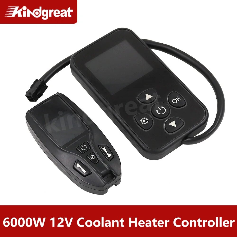 12 В 6 кВт дизельный контроллер стояночного обогревателя охлаждающей жидкости ЖК-переключатель для автомобиля на колесах, лодки, каравана Model B