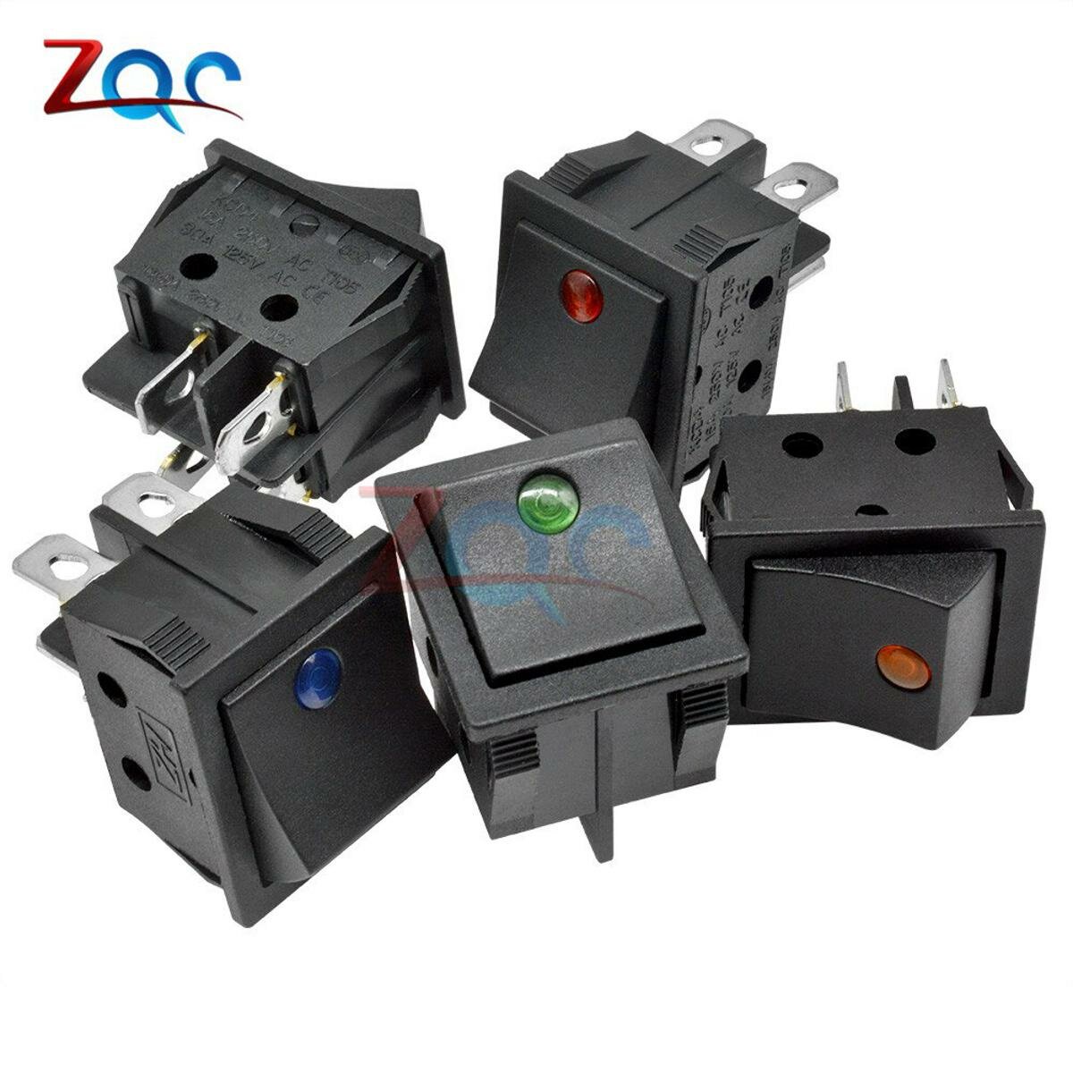 KCD4 Кнопка переключателя вкл-выкл 2 положения 4 контакта Электрическое оборудование с выключателем питания освещения 16A 250VAC 250V AC Кошачий глаз