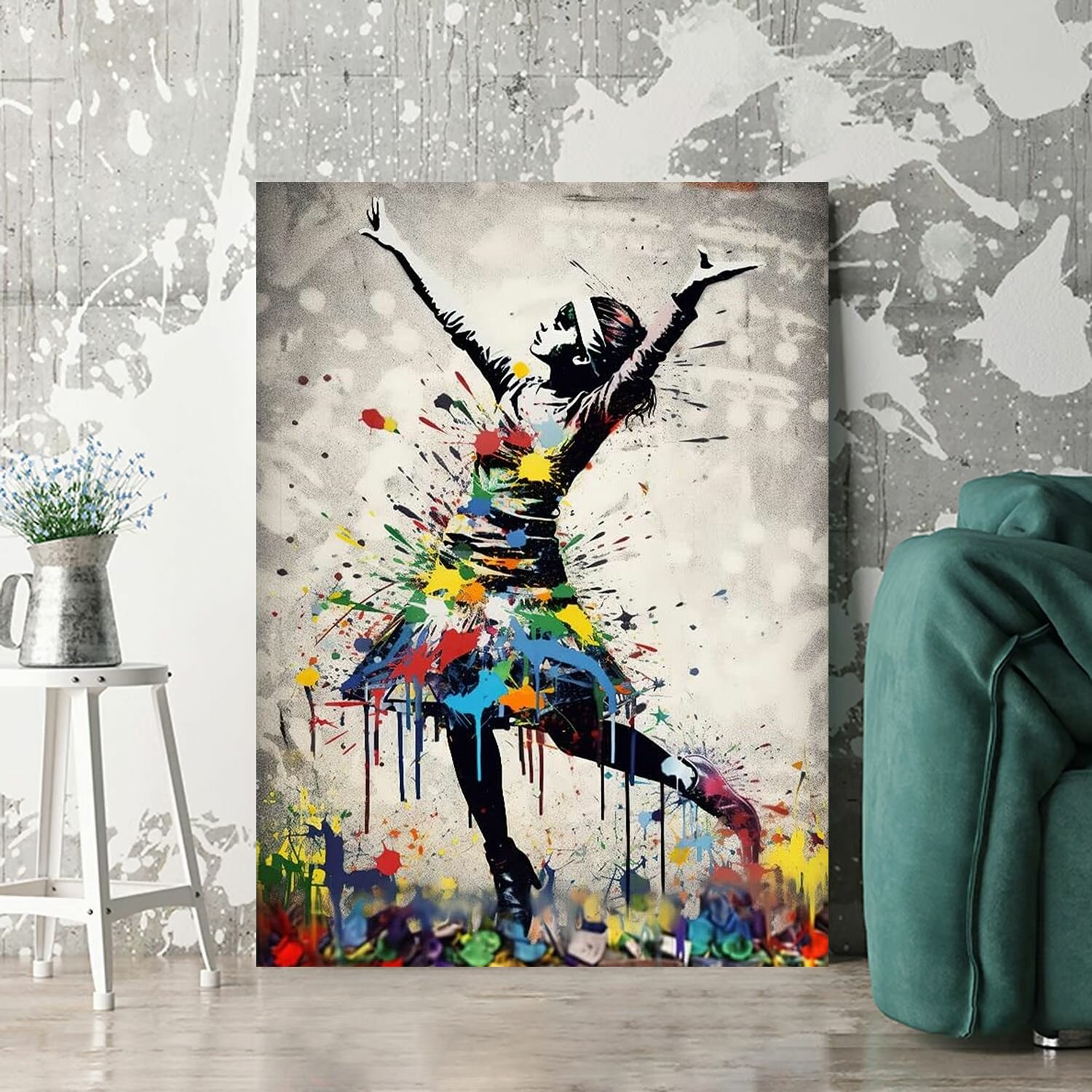 Картина на стену граффити, уличное искусство, 40х60 см.