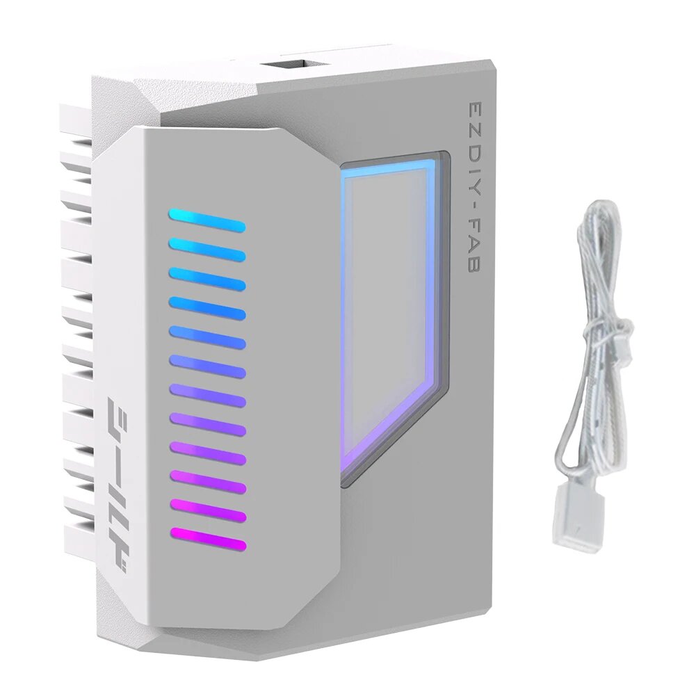 24-контактный адаптер питания ATX на 180 градусов с бесконечным зеркалом ARGB Light, кабель питания для материнской платы