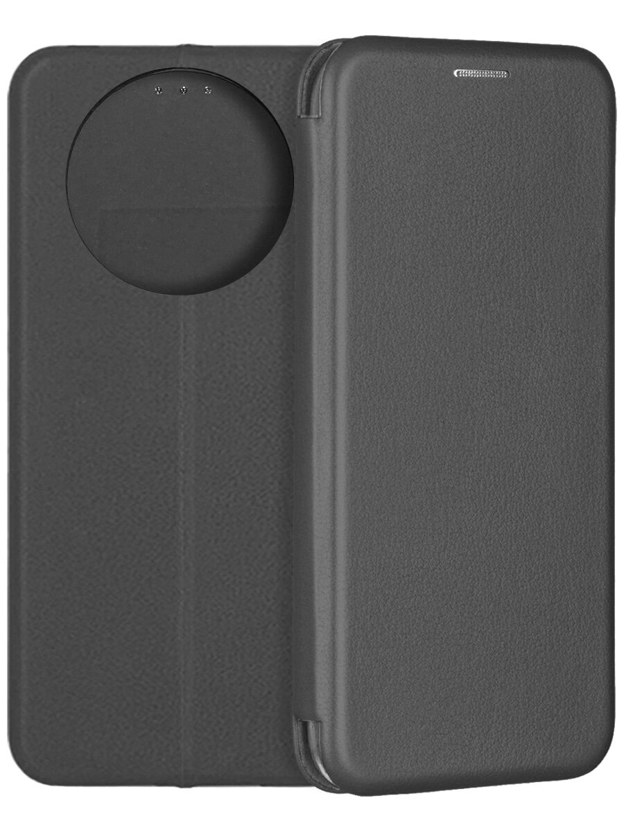 Чехол для Realme 13 5G черный / книжка, подставка, отделение для карт