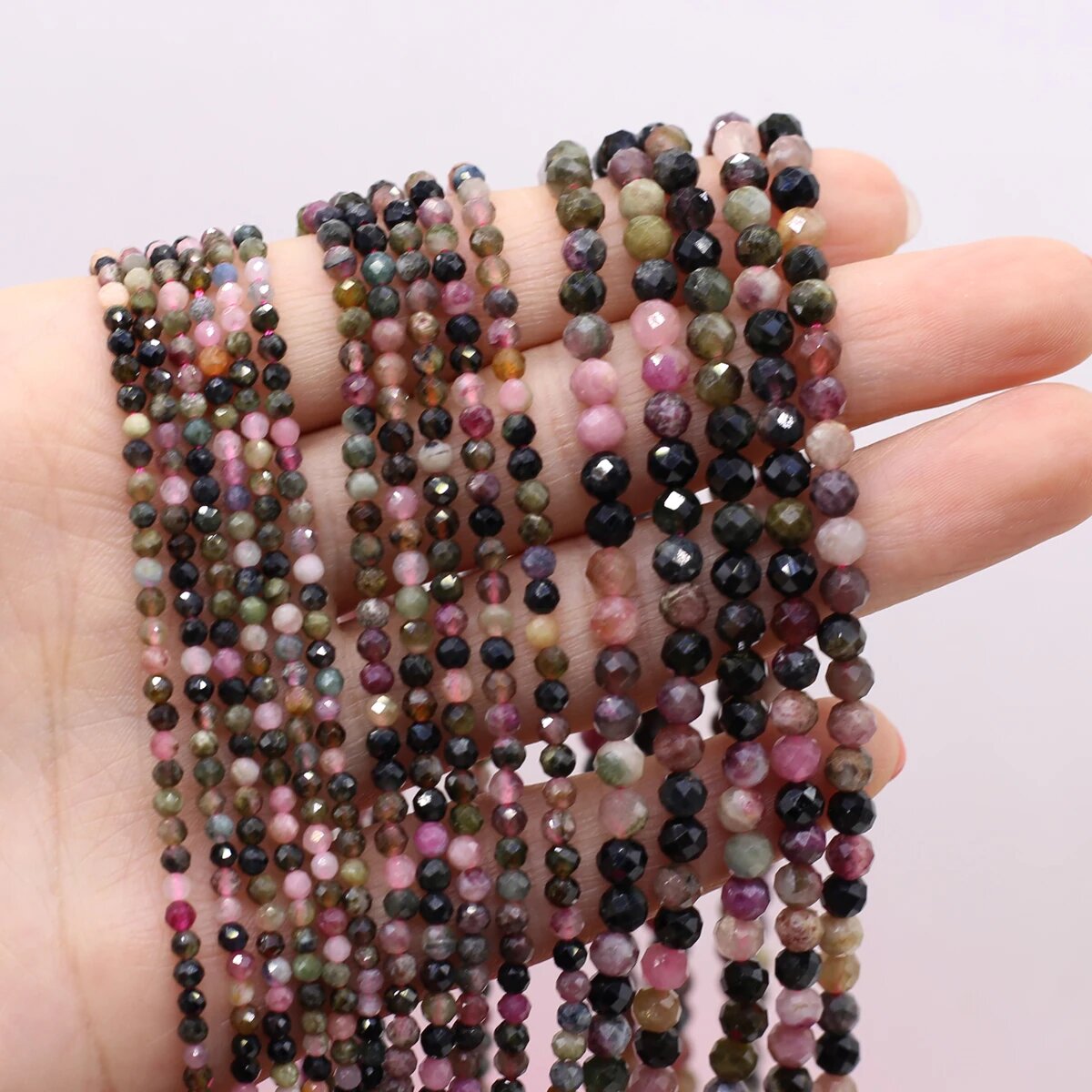 Бусины турмалин, граненая бусина 2 мм, цвет Tourmaline