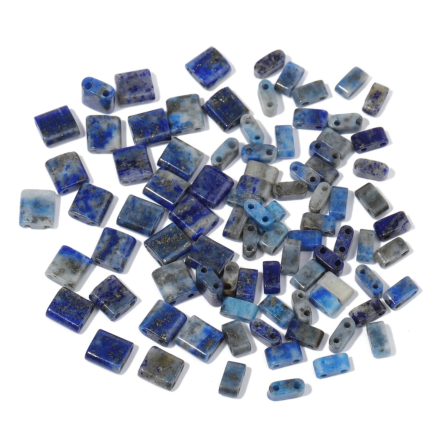 Куою каменные бусины яшма агат Синий, 5x2.5x2.5mm 40Pcs, lapis lazuli