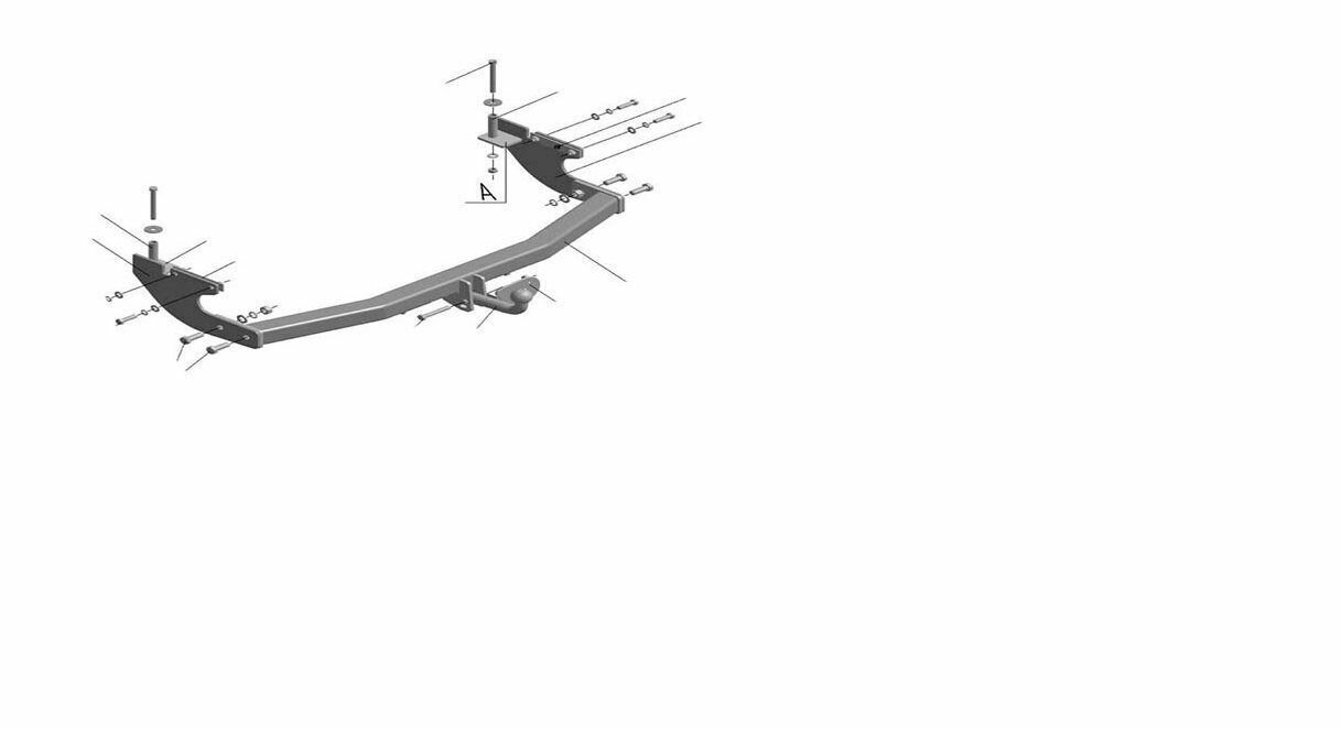 Фаркоп для Great Wall Hover H5 2011г.-по н. в. (без электрики) (паспорт и сертификат) AvtoS. GW03