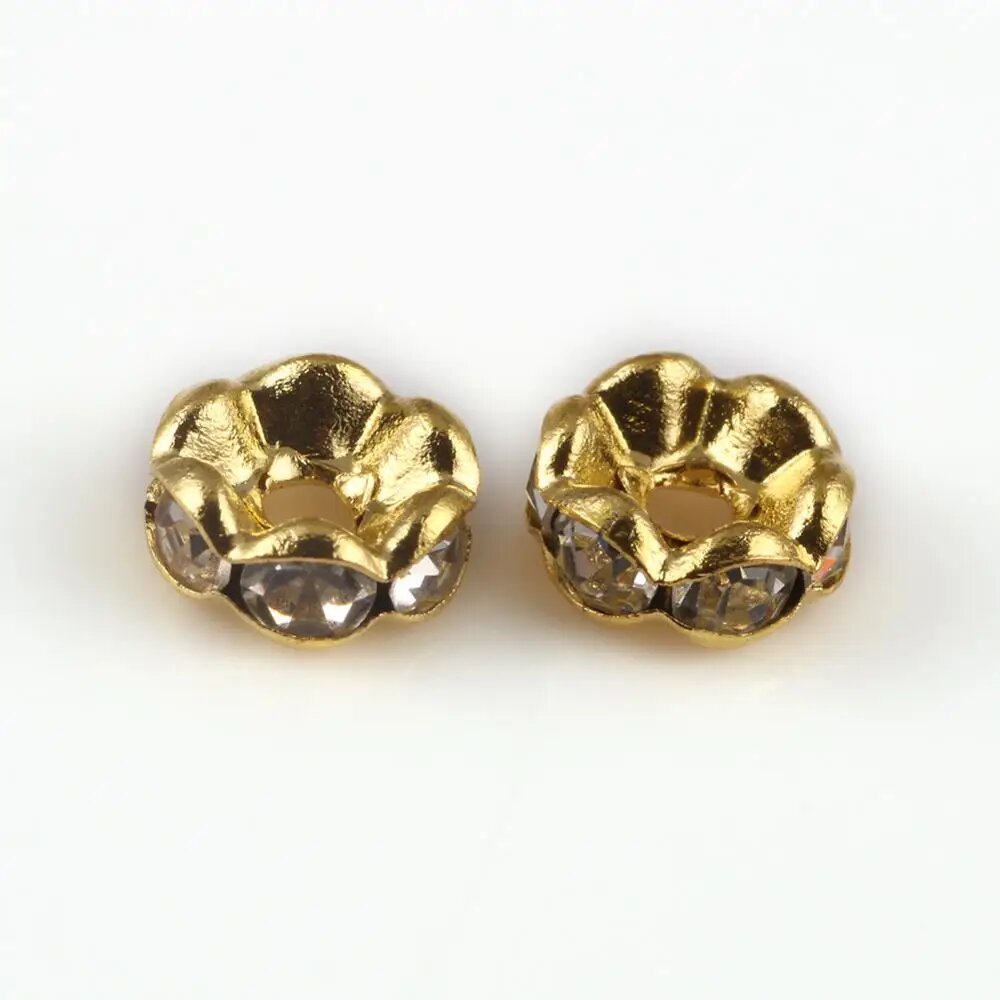 Бусины хрустальные 6 мм, 50шт, 18K Gold