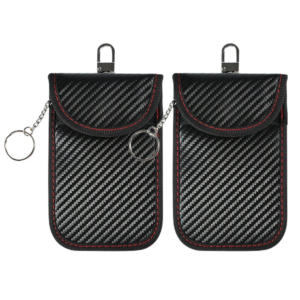Защитный чехол для автомобильного ключа, автомобильный RFID-сигнал, блокирующий брелок для ключей, защита для кредитных карт, RFID-экранирующий противоугонный чехол из углеродного волокна