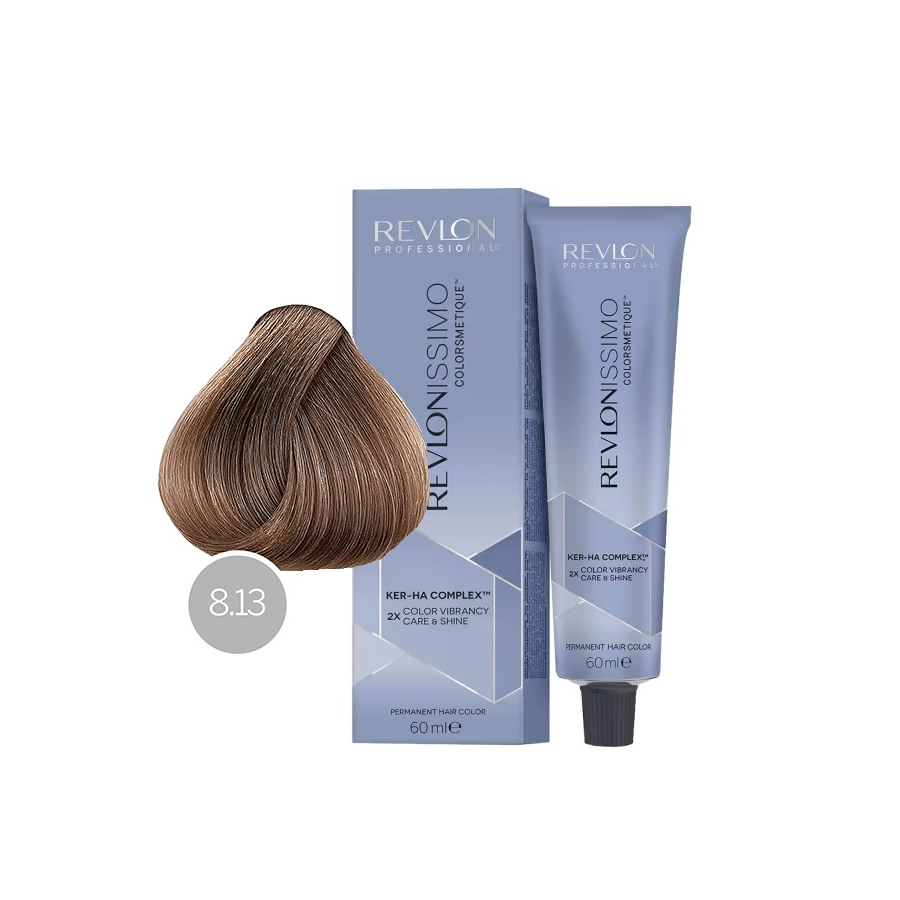 Revlon Professional Revlon Revlonissimo Colorsmetique 8.13 - Перманентная краска для волос светлый блонд пепельно-золотой 60 мл