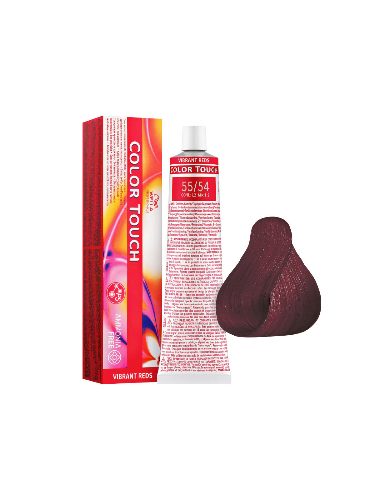 Wella Color Touch 55/54 - Тонирующая краска без аммиака красный лен 60 мл