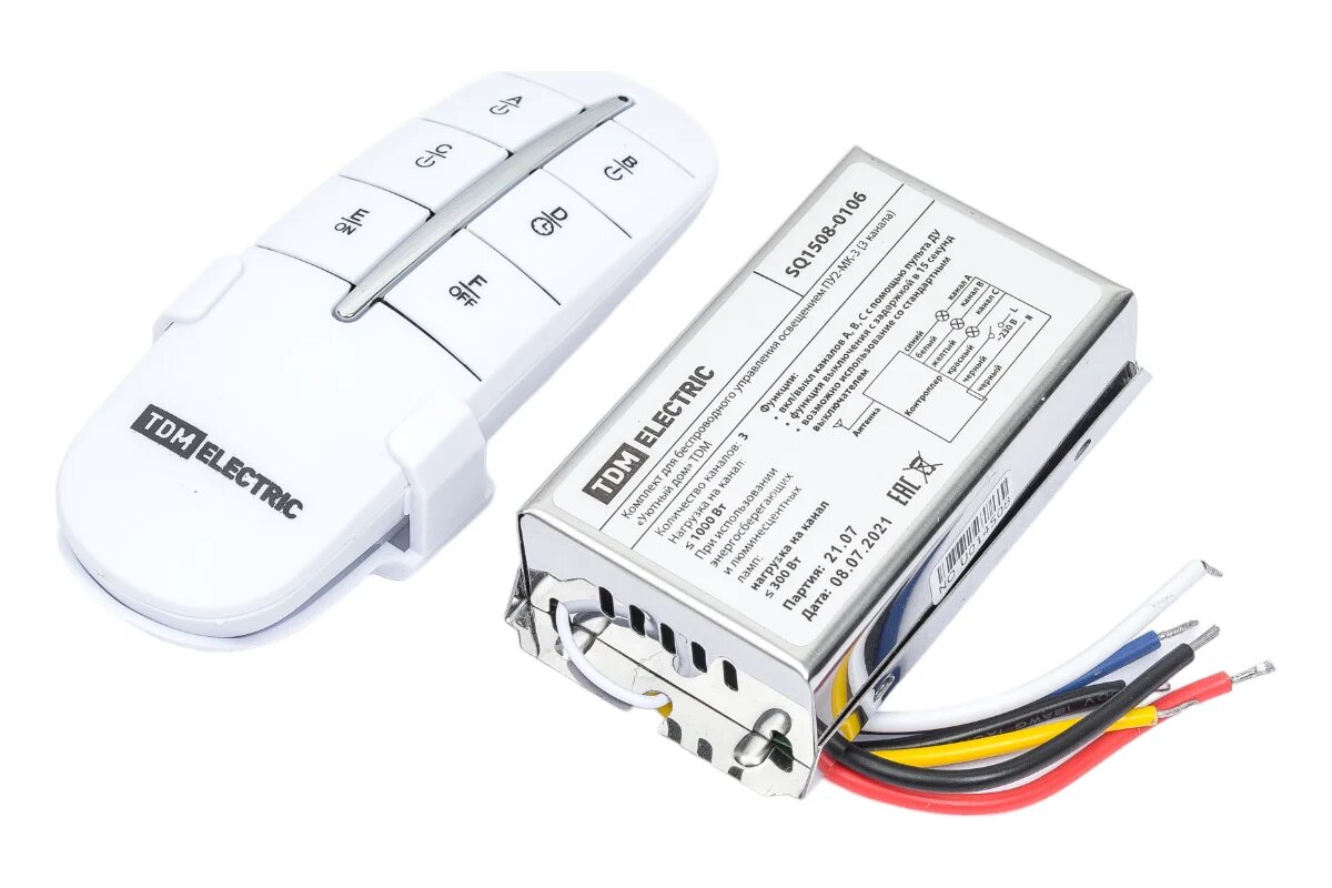 TDM ПУ2-МК-3 3 каналабеспроводной комплект управления освещением Уютный дом SQ1508-0106