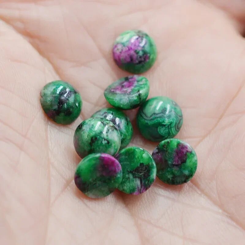 Бусины из натурального камня FLTMRH 4 шт, 6-14 мм Изумрудный, 12mm, Picture color