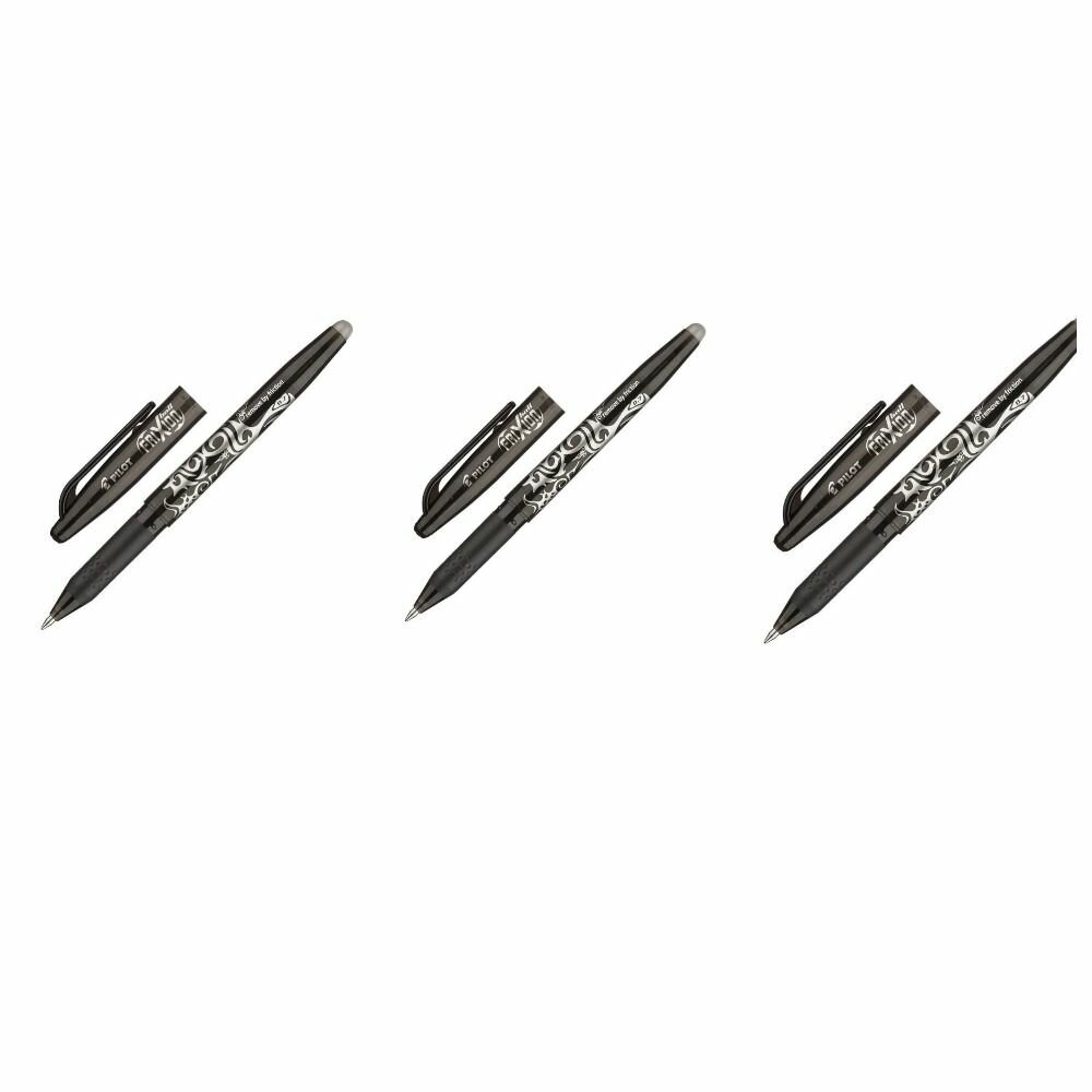 Pilot Ручка гелевая Frixion, черный, 0,35мм, 3 шт.