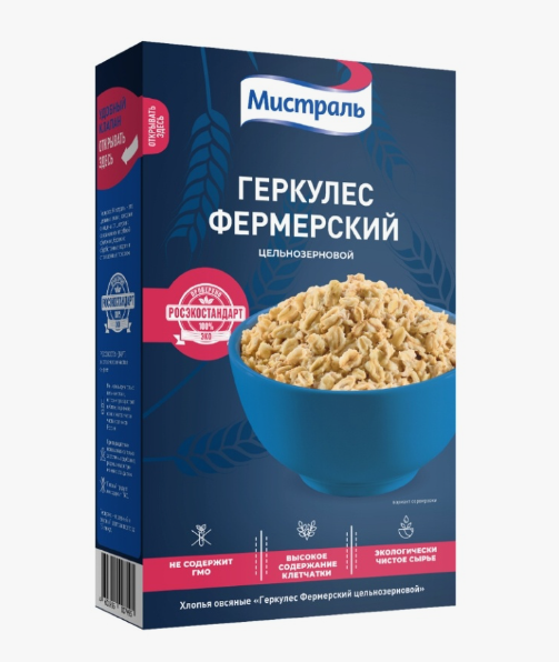 Мистраль Хлопья Геркулес Фермерский 400 гр. - 1 шт.