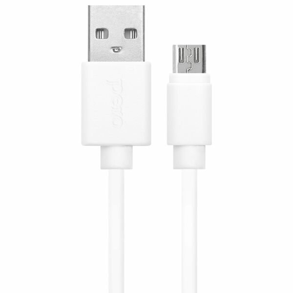 Кабель PERO DC03 USB - Micro-USB 2м 2.5A White (Белый)