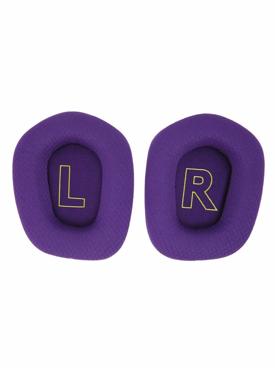 Сменные амбушюры Logitech G733, фиолетовые, дышащие, удобные эластичные подушечки для длительных игровых сеансов, простая установка, шумоподавление