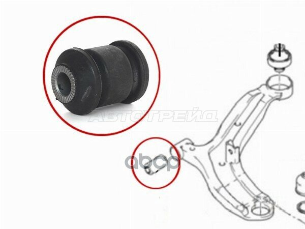 Сайлентблок рычага Hyundai Solaris 10-20 / Kia Rio 05-22 Sat арт. ST-54551-4L000