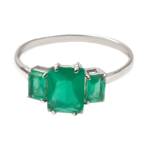 Кольцо, серебро, 925 проба, родирование, агат