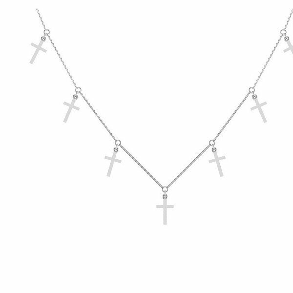 Колье, серебро, 925 проба, родирование