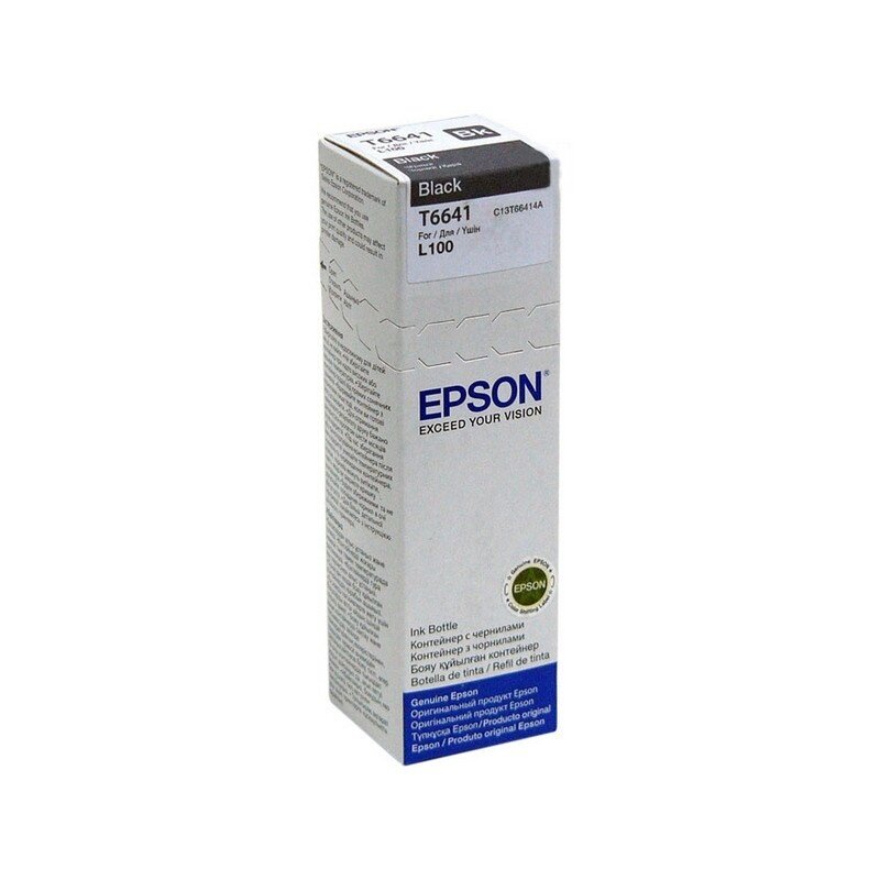 Чернила для принтера Epson T6641, черные, для принтера L100 (C13T66414A)