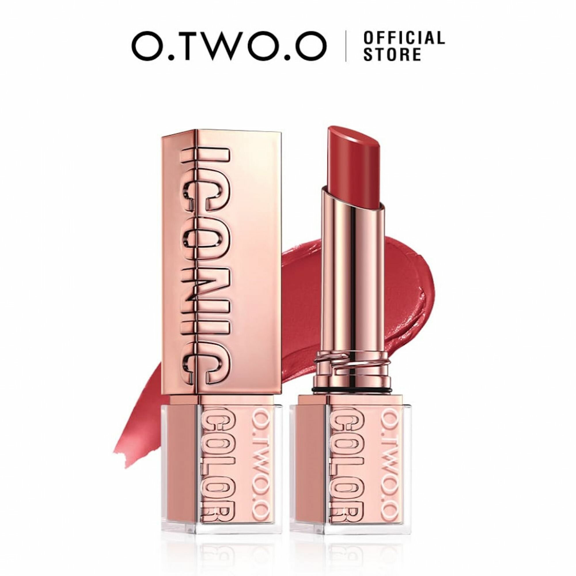 Помада сатиновая O.TWO.O, оттенок 04 "Персиковый", без парабенов, влагостойкая