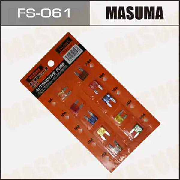 MASUMA FS-061 к-кт предохранителей плоские мини 10шт. 7.5-30а\