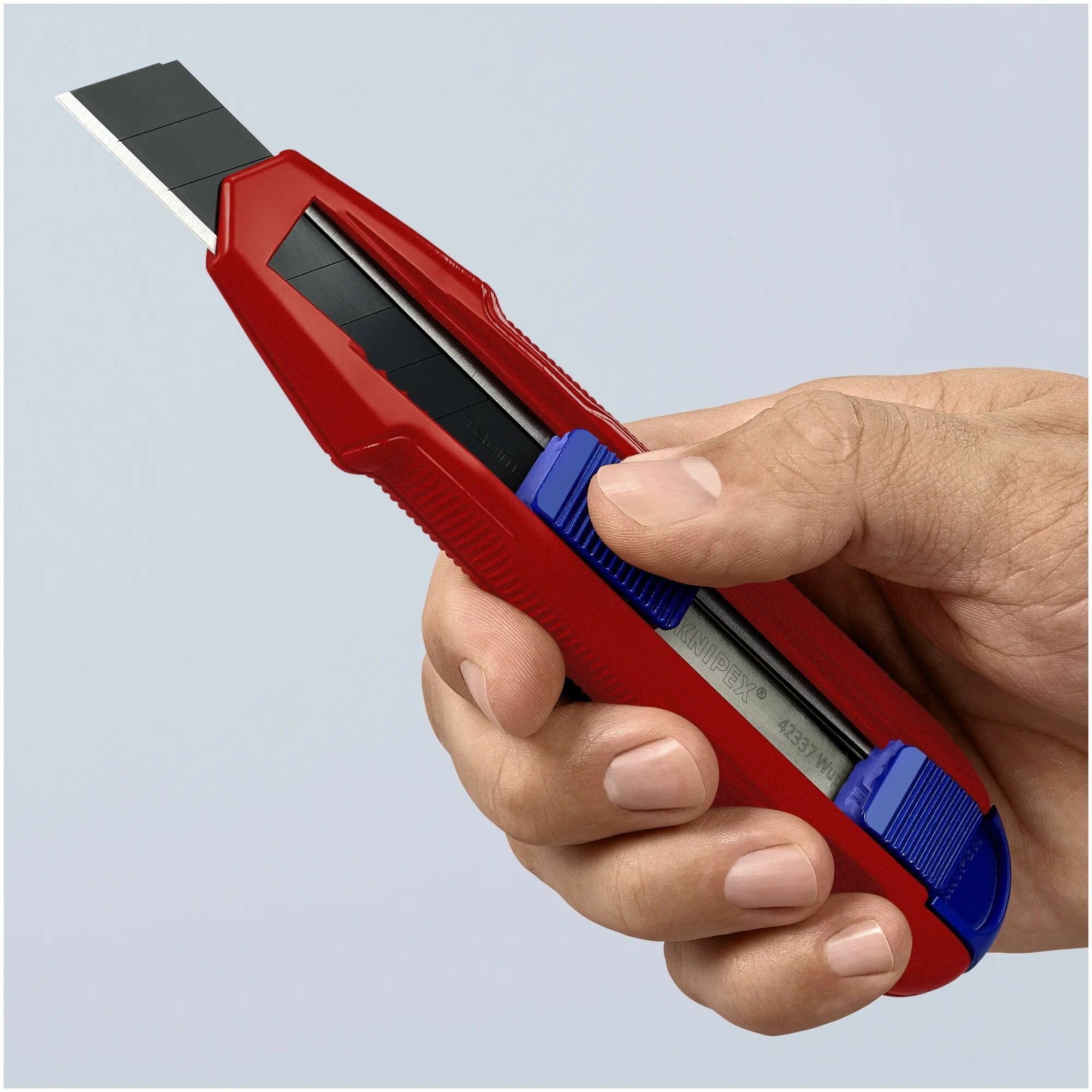 KNIPEX CutiX Нож универсальный, длина 165 мм, для стандартных отламывающихся лезвий на 18 мм (KN-9010165BK)